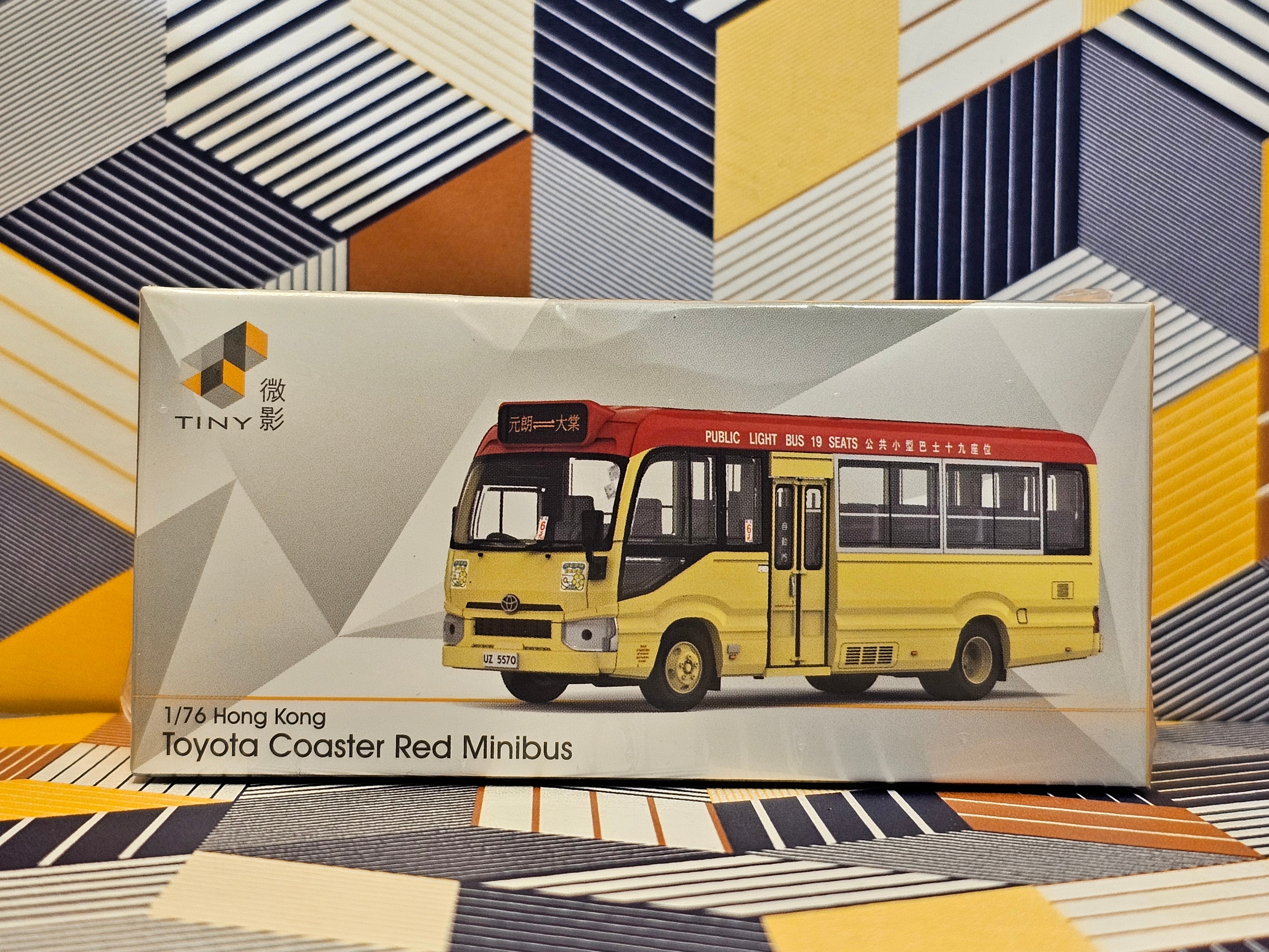 1/76 Tiny Toyota Coaster Red Minibus 19 seats UZ5570 – MSD BUS~ pre ...