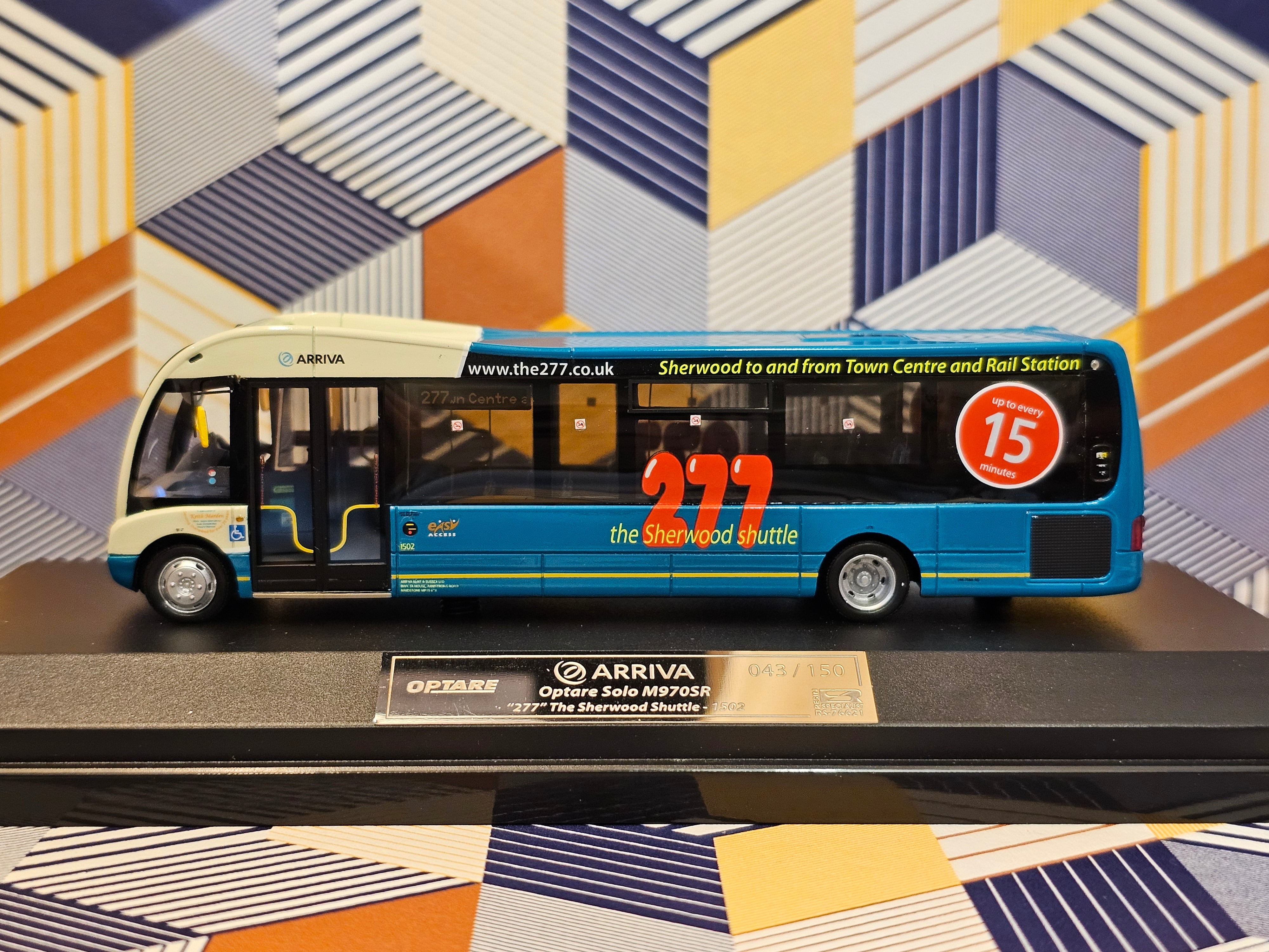 UK Bus~Jotus model RS-76621 Optare Solo M9750R Arriva (Fleet No.1502 ...