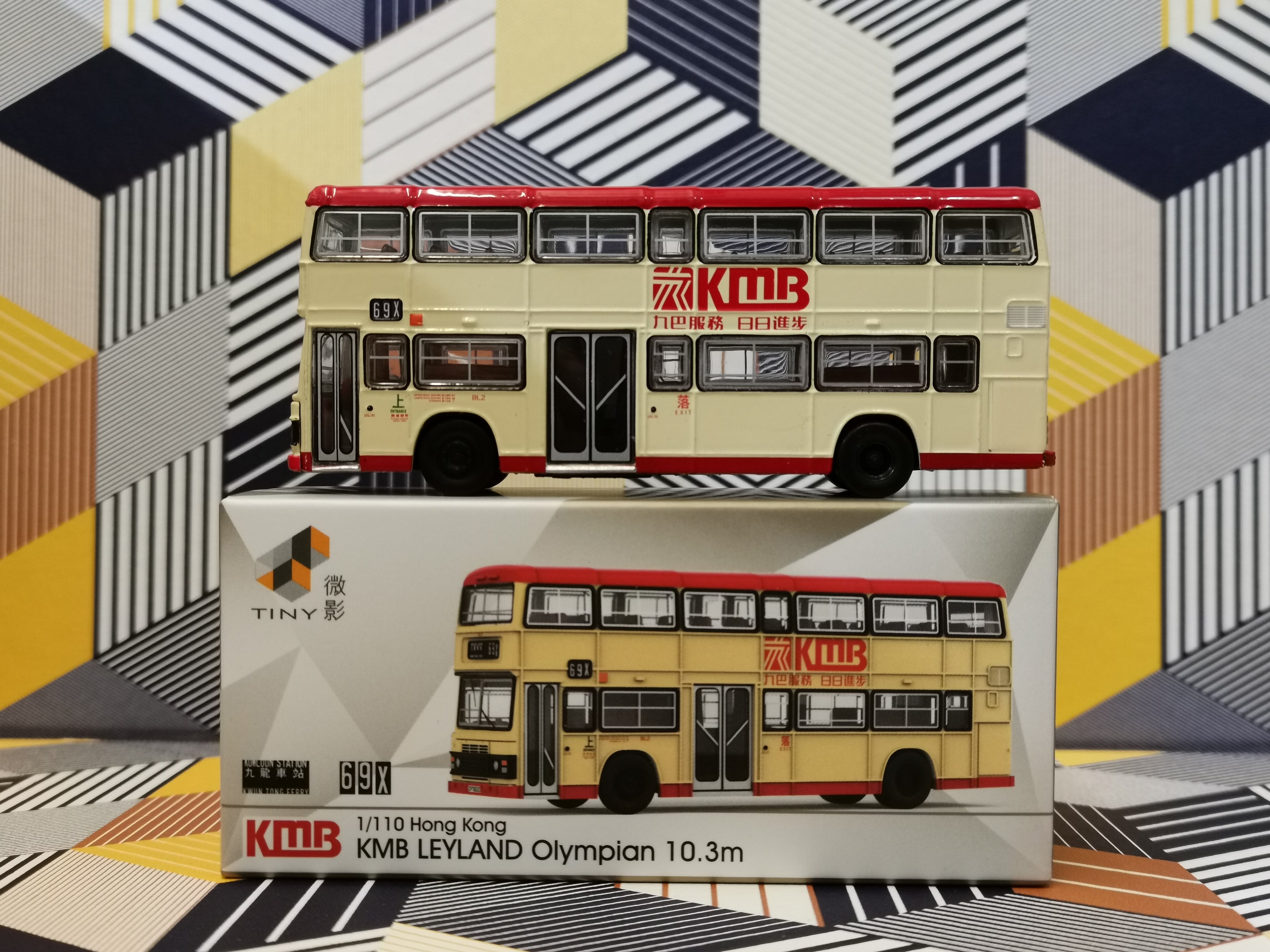 1/110 Tiny KMB25 Leyland Olympian ECW 10.3m BL2 Route:69X – MSD BUS ...
